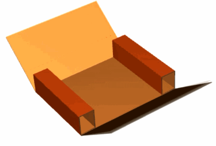 Fefco 403 - Montage en 3D - Etui croix avec rouleautés - Carton ondulé ...